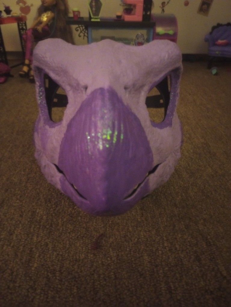 Purple Dino Mask (It Has Glitter In The Front) for Sale in Los Angeles ...