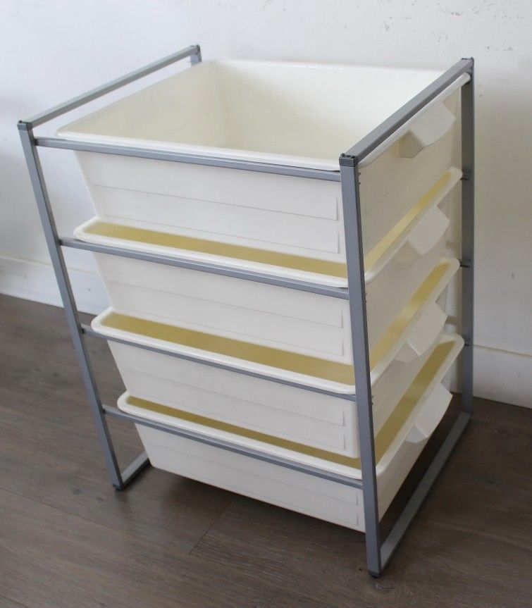 IKEA 4 sliding drawer rack stand Antonius 18239 stackable for Sale in ...