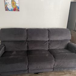 Conns Gray Reclining Sofa for Sale in Chandler AZ OfferUp
