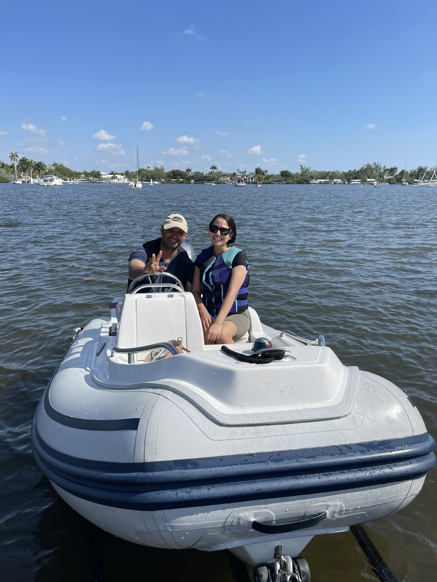 12’ Zodiac Tender With Center Console and A 40HP Yamaha Outboard. for ...