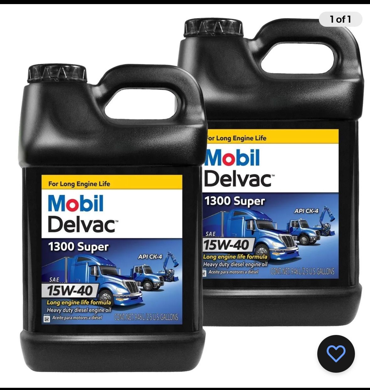 Mobil Delvac 1300 Super Heavy Duty Premium Synthetic Blend Diesel ...