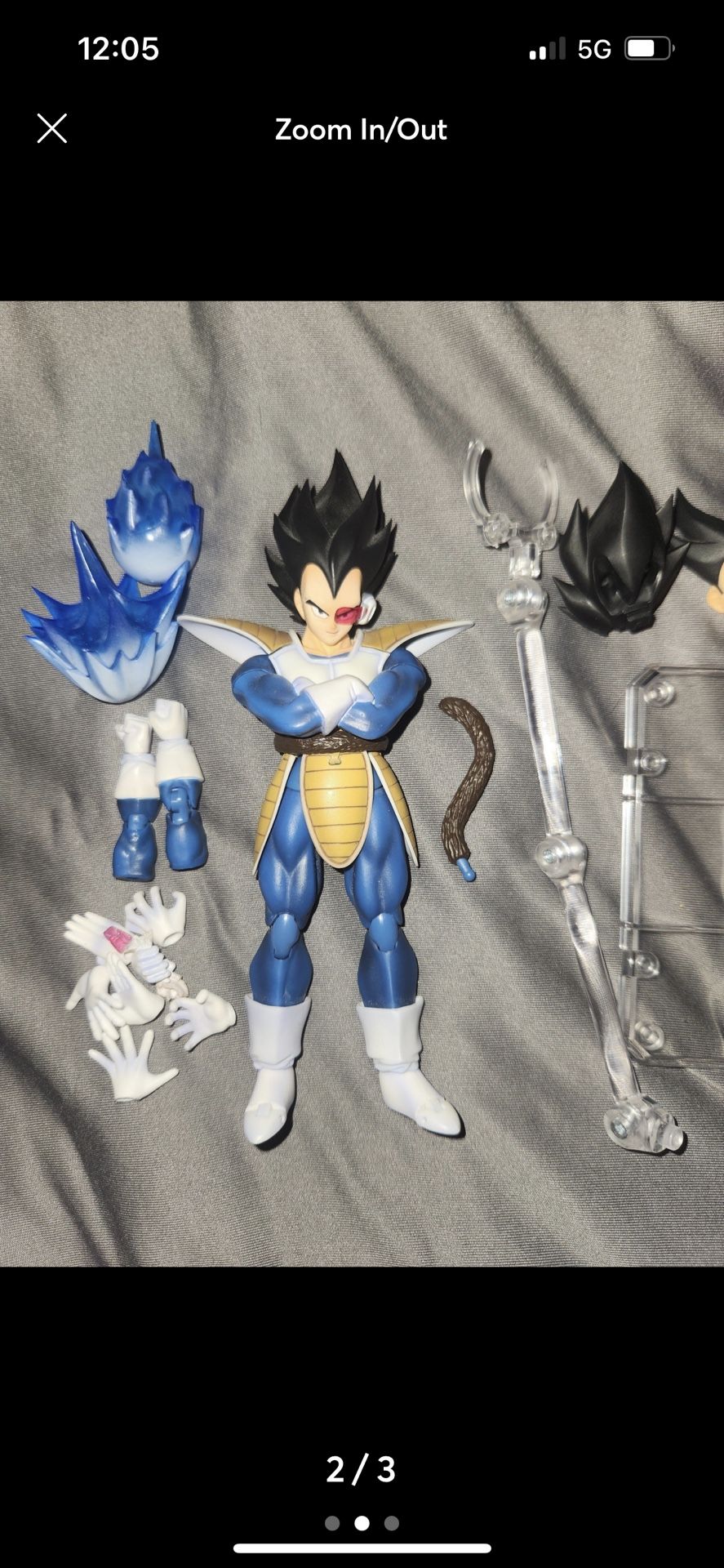 Bandai Tamashi Nations Sh Figuarts Scouter Vegeta Action Action Figure ...
