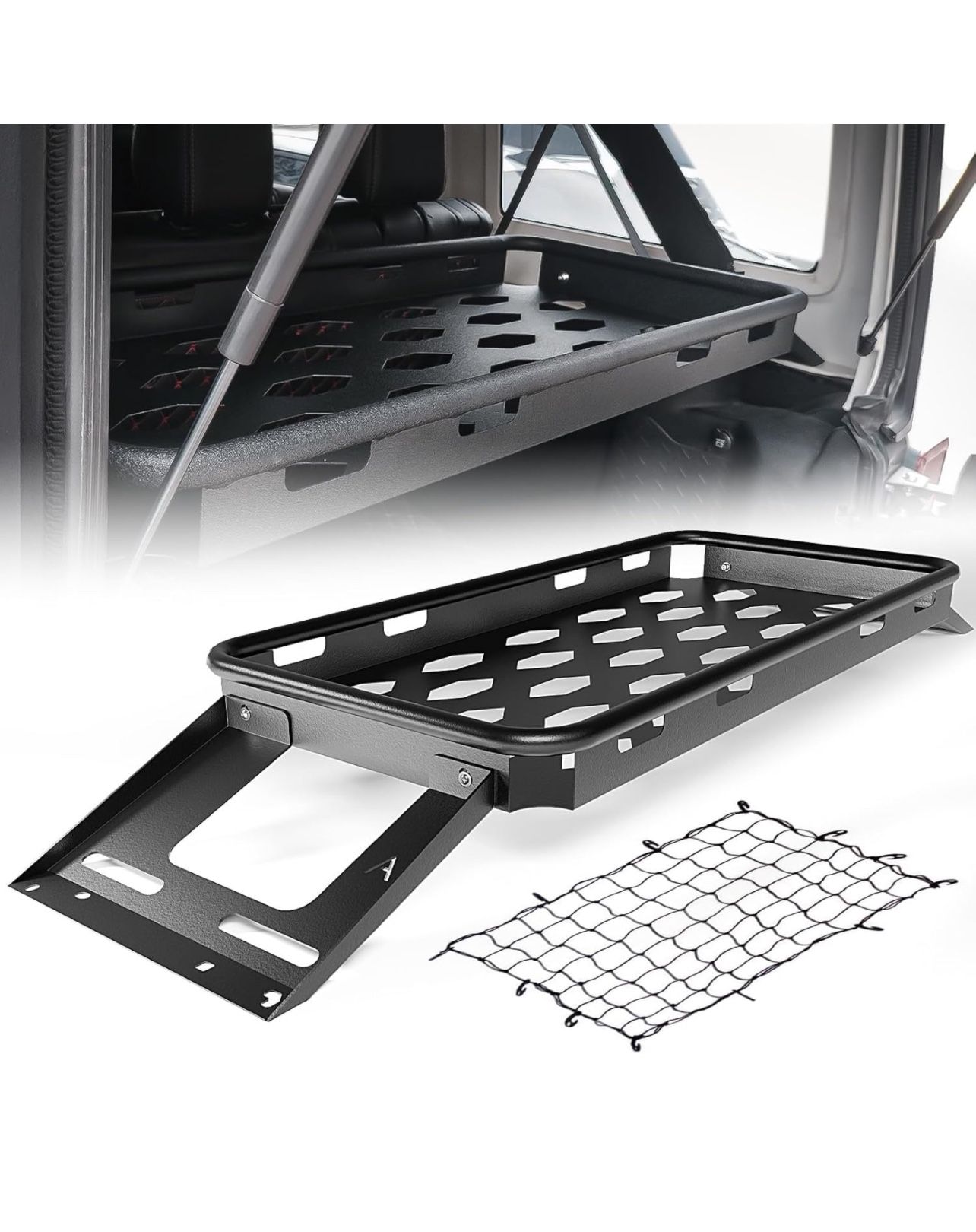 Cargo Storage Rear Interior Basket Compatible with 2007-2024 Jeep ...