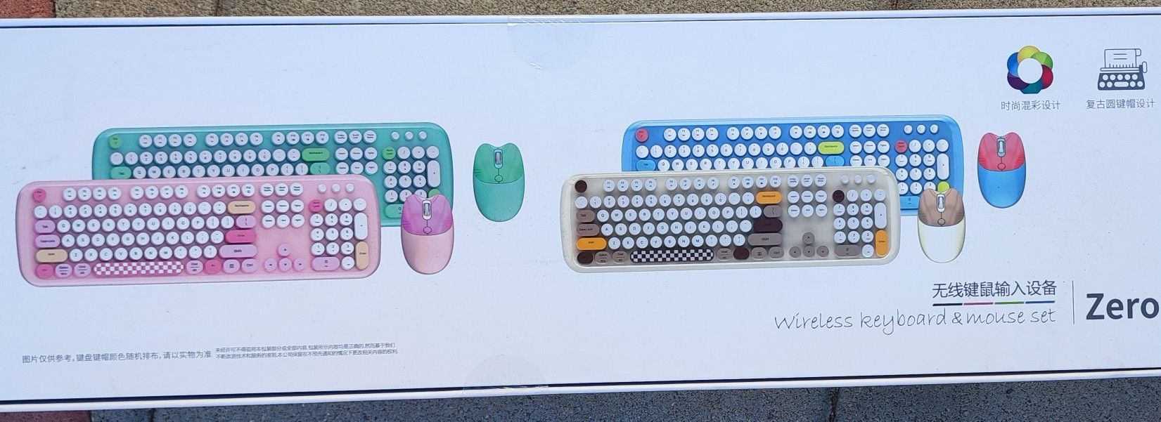 Wireless Keyboard and Mouse Combo 104 Keys USB Receiver Plug and Play ...