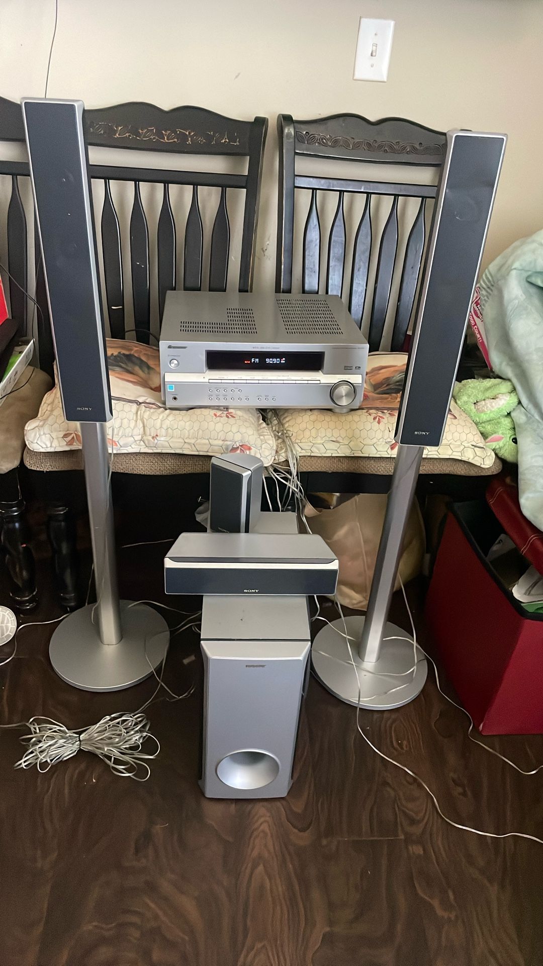Pioneer Receiver With Sony Towers And Surround Sound Speakers for Sale ...