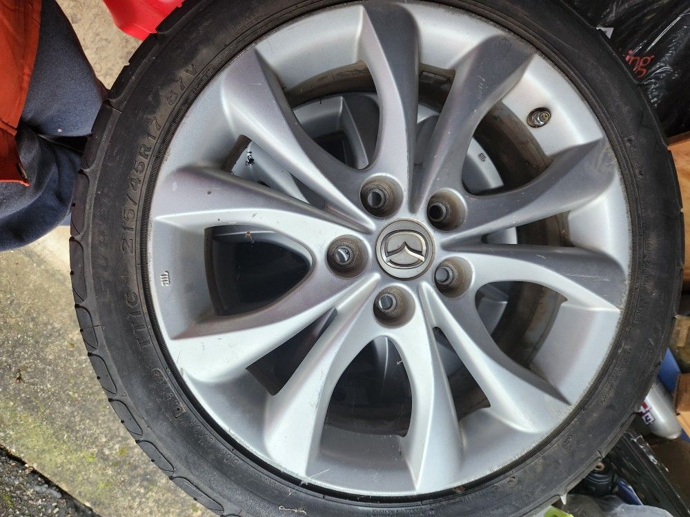 205/50R17 M+S Mazda 5 lug rims and tires for Sale in Salem, OR - OfferUp