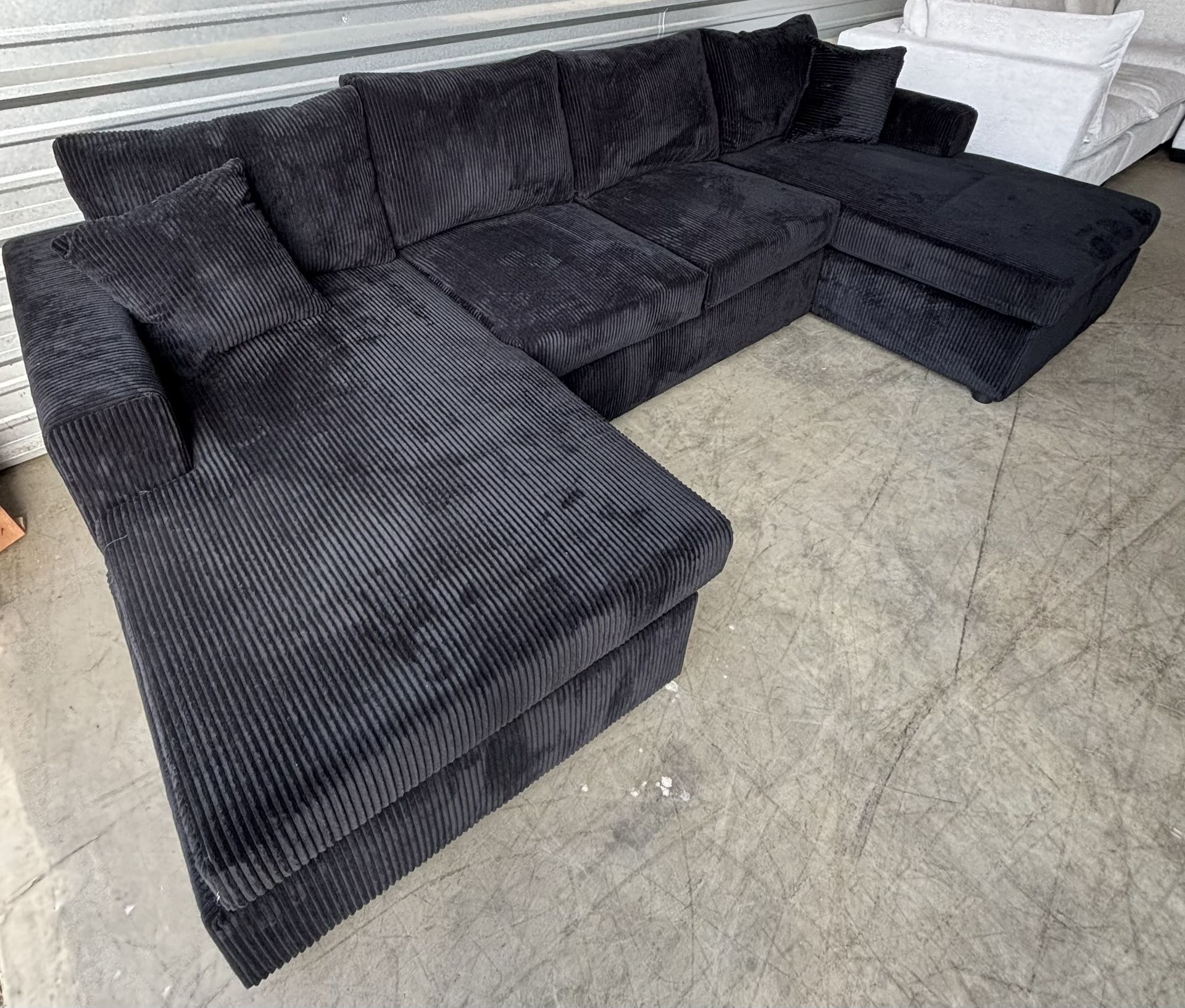 Double Chase Corduroy Sectional Delivery Available for Sale in Stanley ...