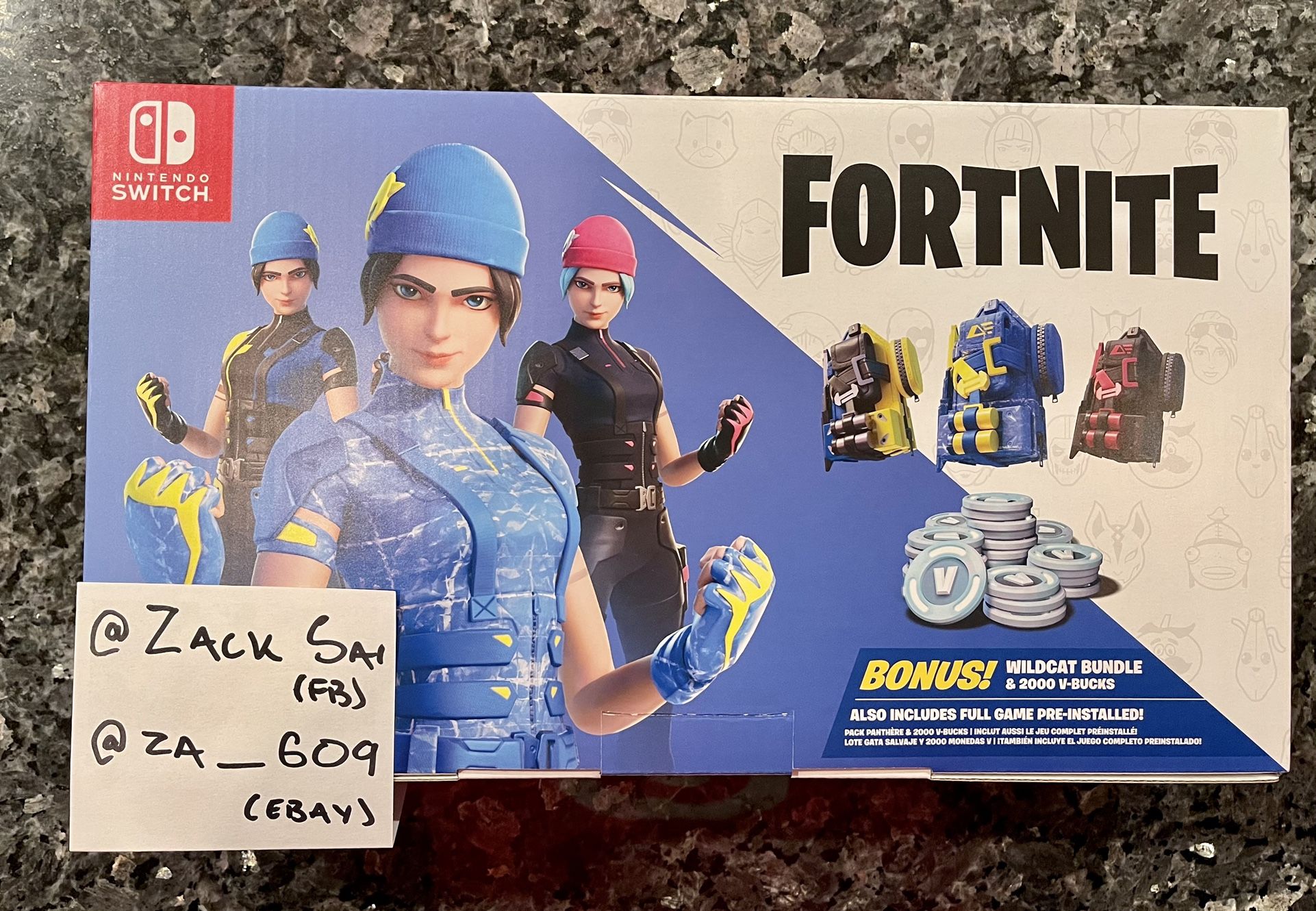 NEW Nintendo Switch Fortnite Edition Wildcat Bundle +2k VBucks FAST ...