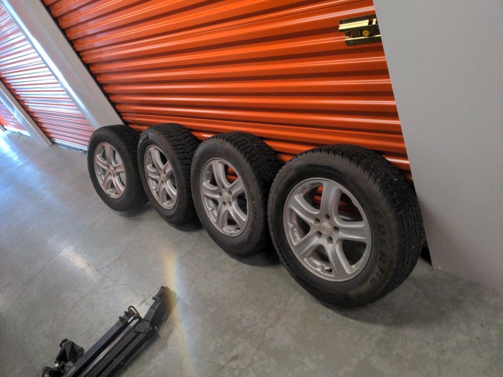 4 Studded Snow Tires On 16"x 6-1/2 03'-06' Subaru Baja Rims for Sale in ...