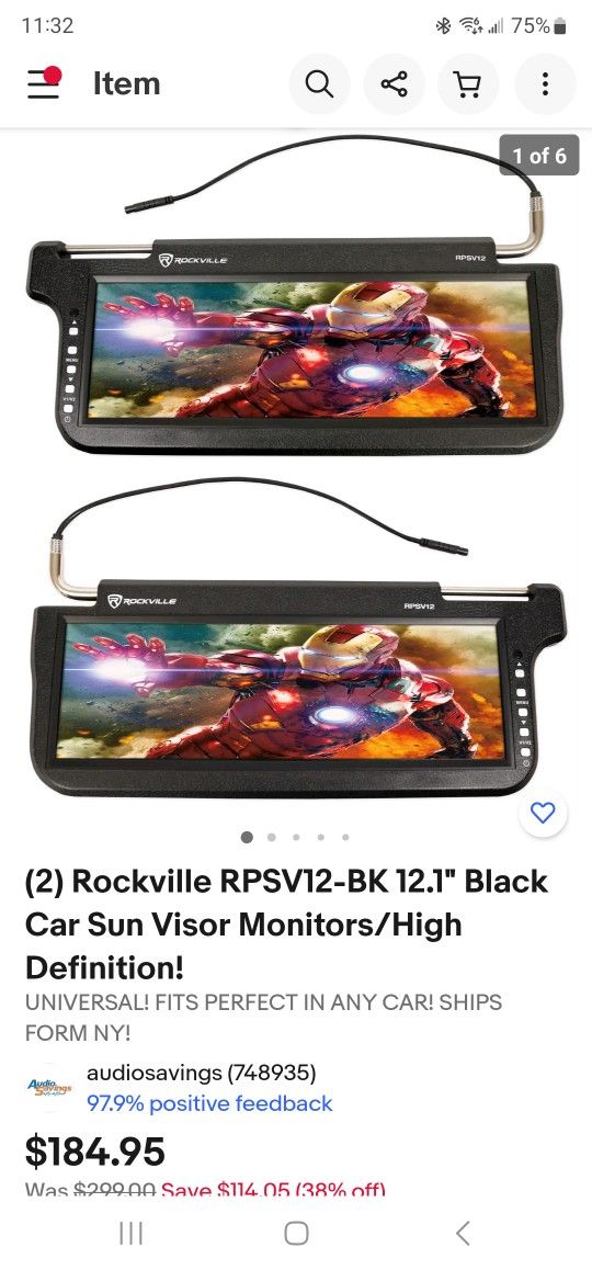 CAR AUDIO TWO 12 Visor Monitors AND 14 Flip Down Car Monitor for Sale in Bronx NY OfferUp