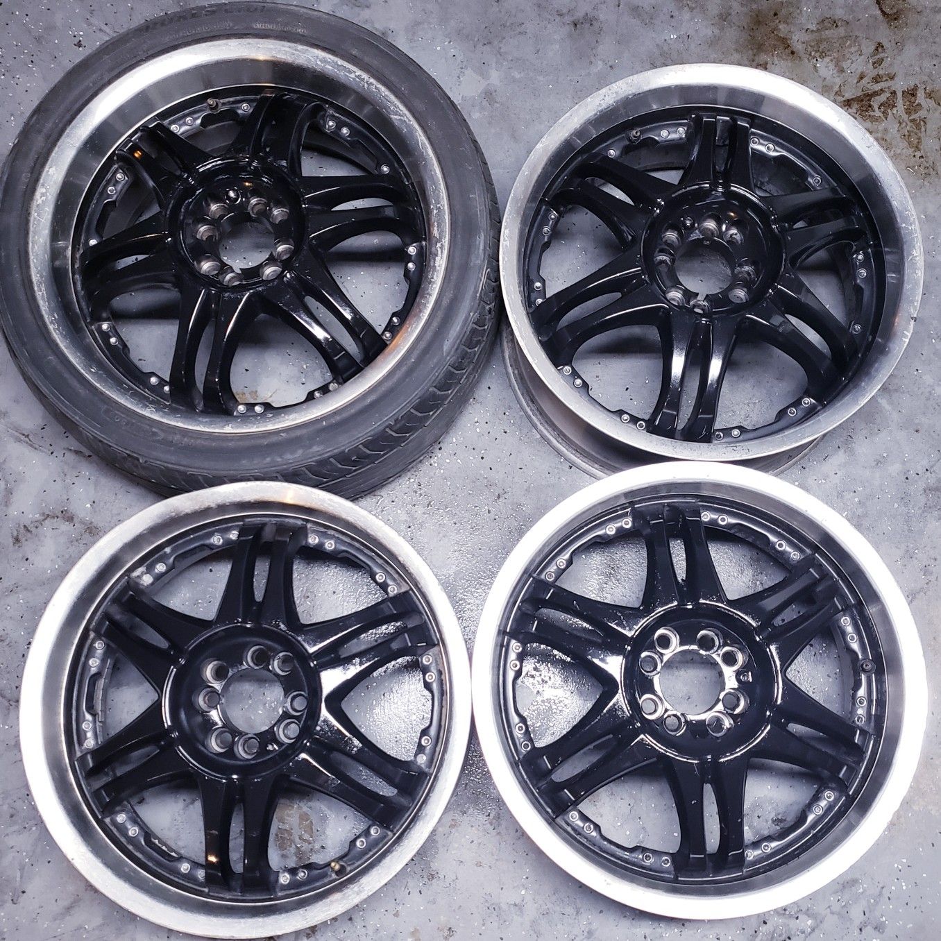 18" 6 Spoke Deep Dish Rims 4 Lug Universal for Sale in Chino Hills, CA ...