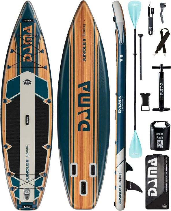 NEW DAMA 11'x34"x6" Inflatable Stand Up Paddle Board, Yoga Board, Camera Seat for Sale in Mesa ...
