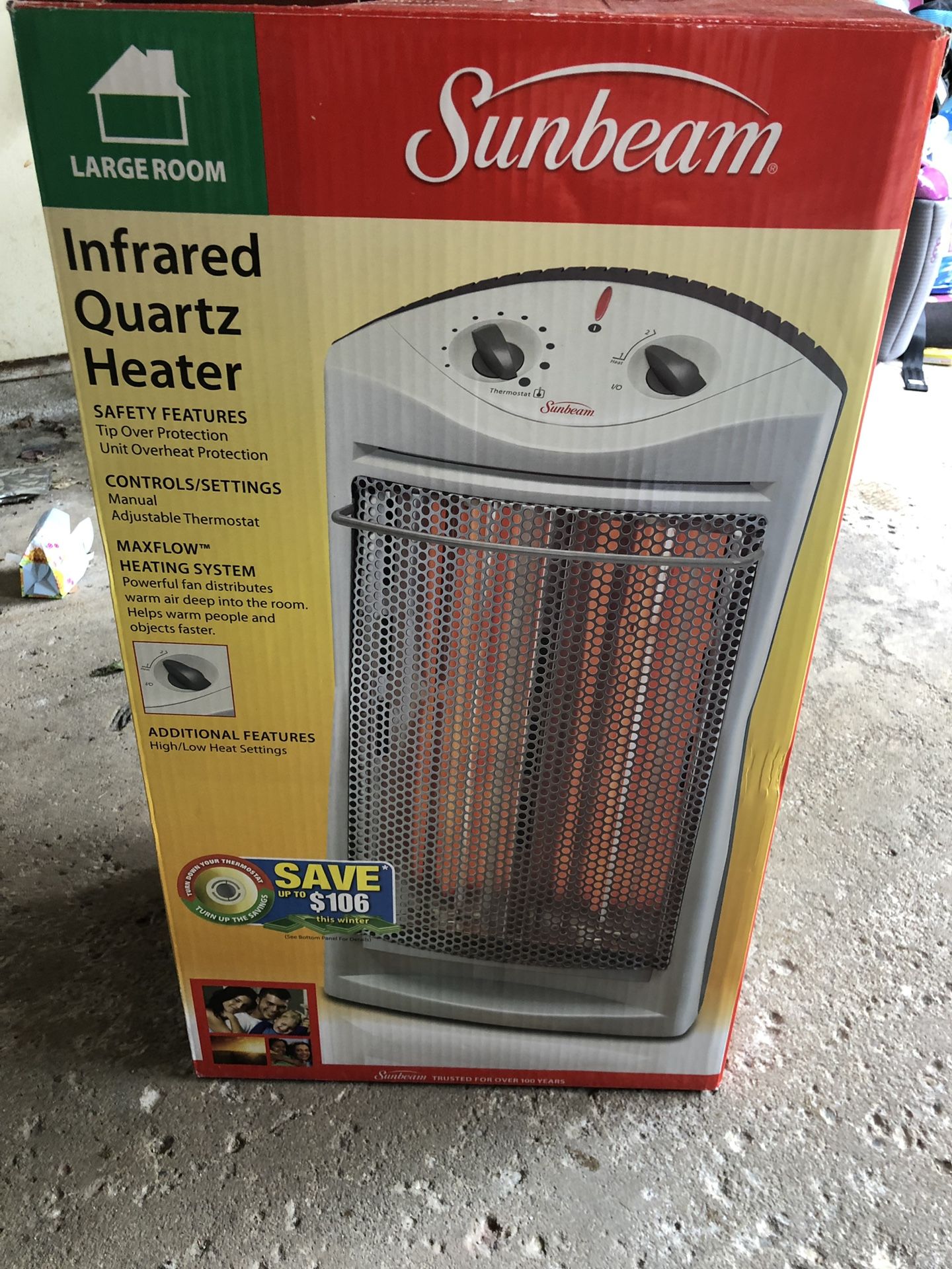 Sunbeam Infrared Quartz Space Heater for Sale in Waukesha, WI - OfferUp