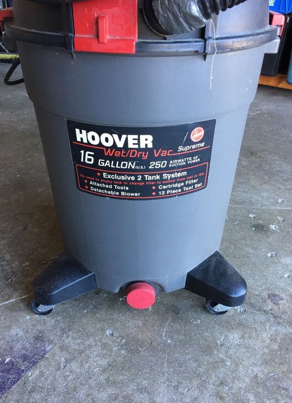 Hoover Power Max Plus Series Wet/dry Vac 16 Gallon Exclusive Tank System Wet/Dry Shop Vacuums ...