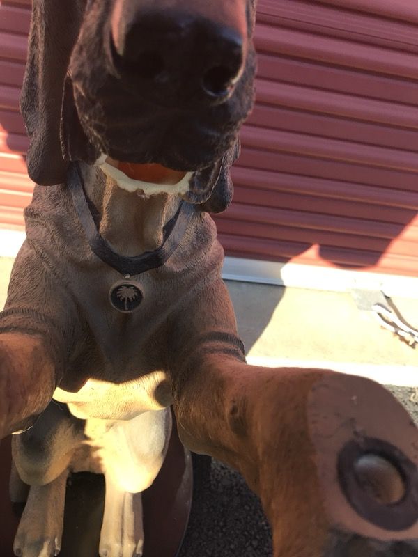 Bloodhound dog butler serving tray cocktail side end table/statue by ...