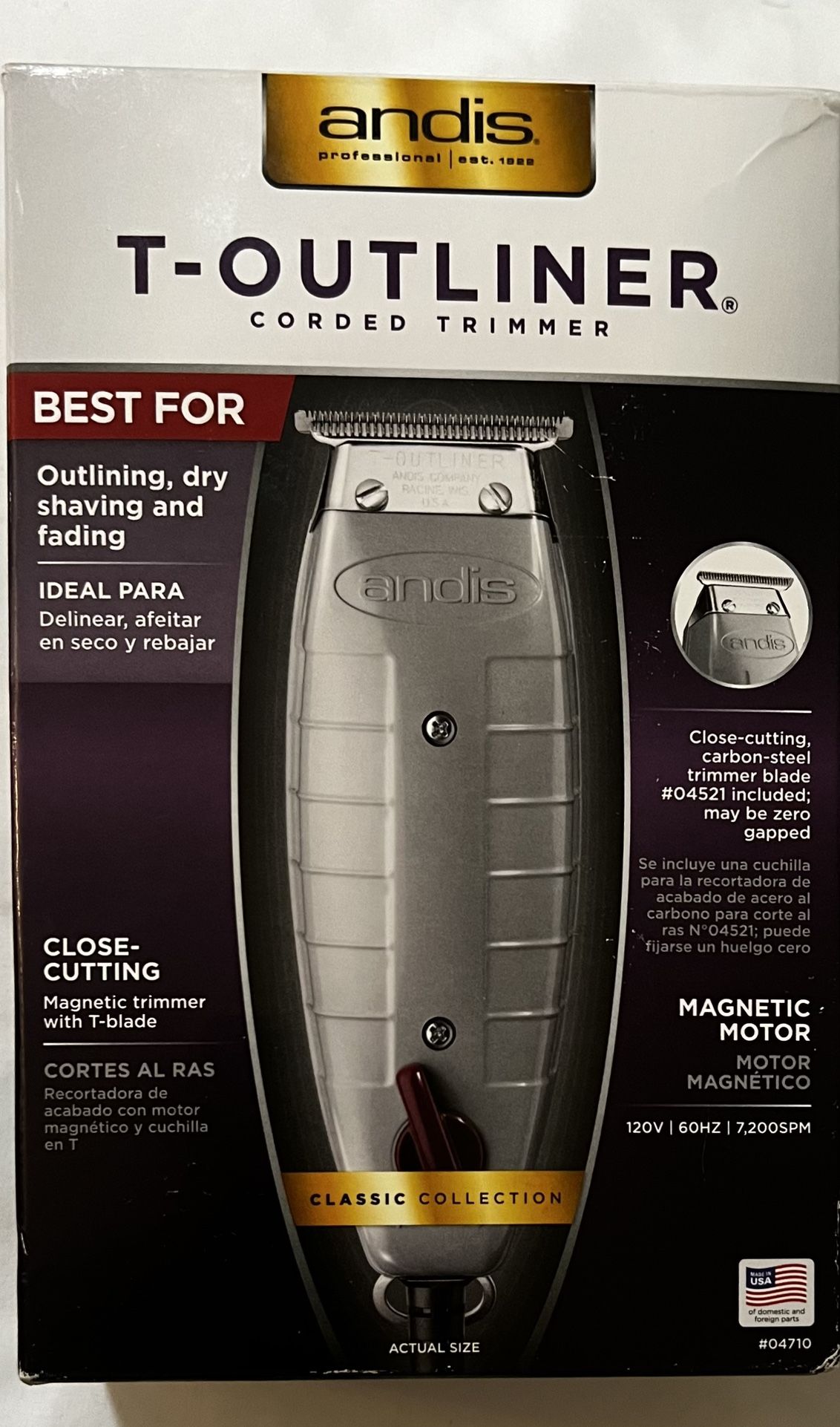 Andis 04780 Professional T-Outliner Beard & Hair Trimmer for Sale in ...