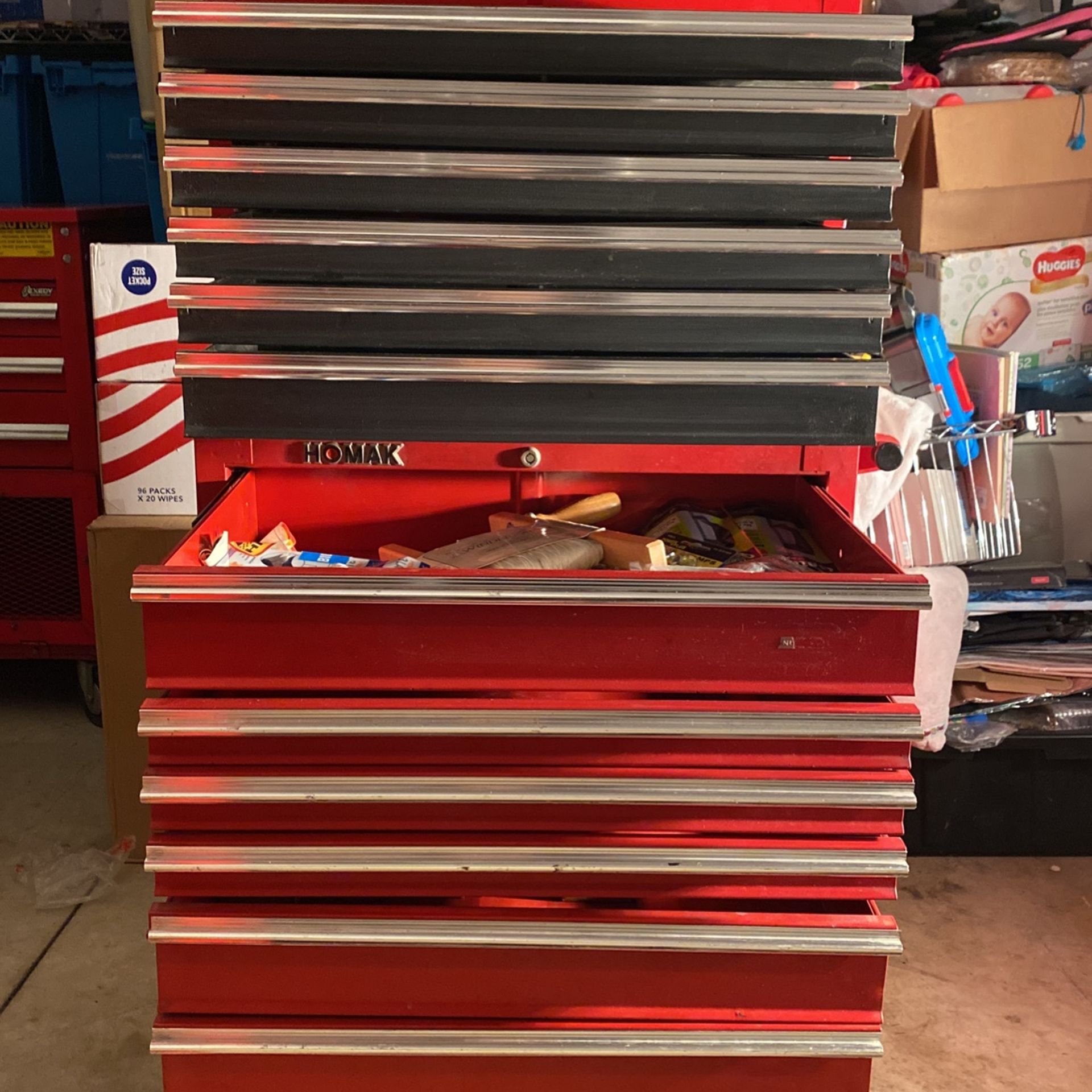 Homak Rolling Tool Box Chest Combo Cabinet ( Toolbox) for Sale in Alta ...