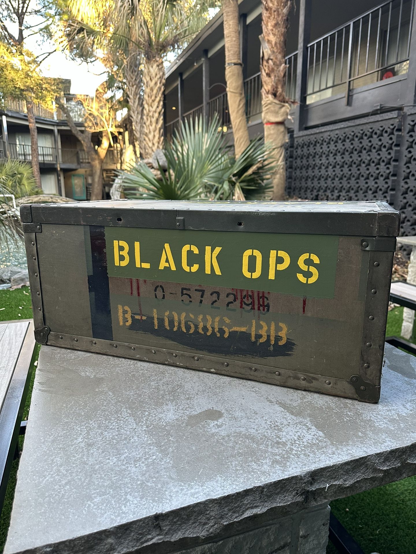 One-of-a-Kind Sturdy Hand-Made “Black Ops” Storage Chest for Sale in ...