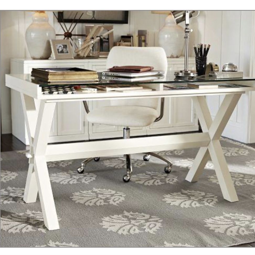 Pottery Barn Ava Antique All White Desk for Sale in Covington GA OfferUp