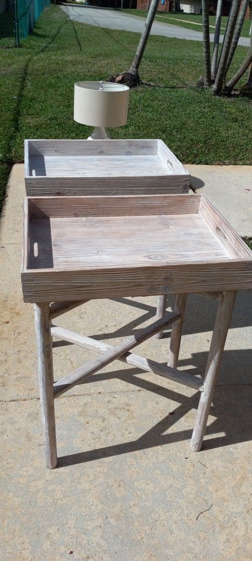 Whitewash Side Tables for Sale in Delray Beach, FL - OfferUp