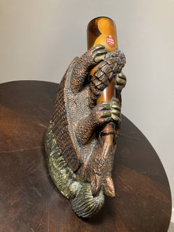 Vtg Lone Star Beer Drinking Armadillo Chalkware Statue Harolds 80 ...