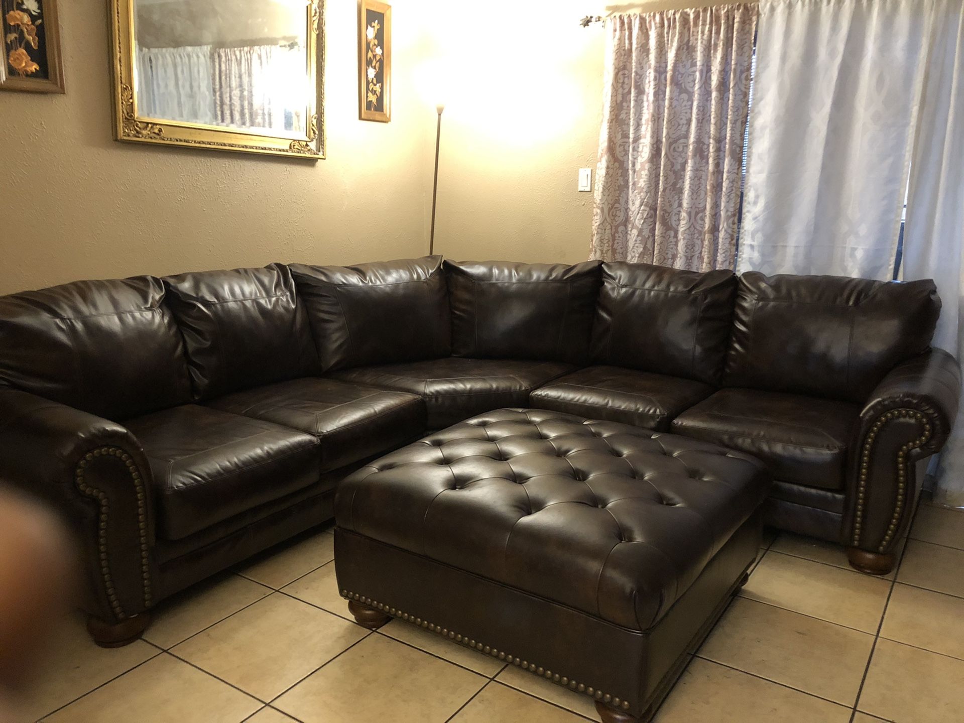 Real leather couch for Sale in Tucson, AZ - OfferUp