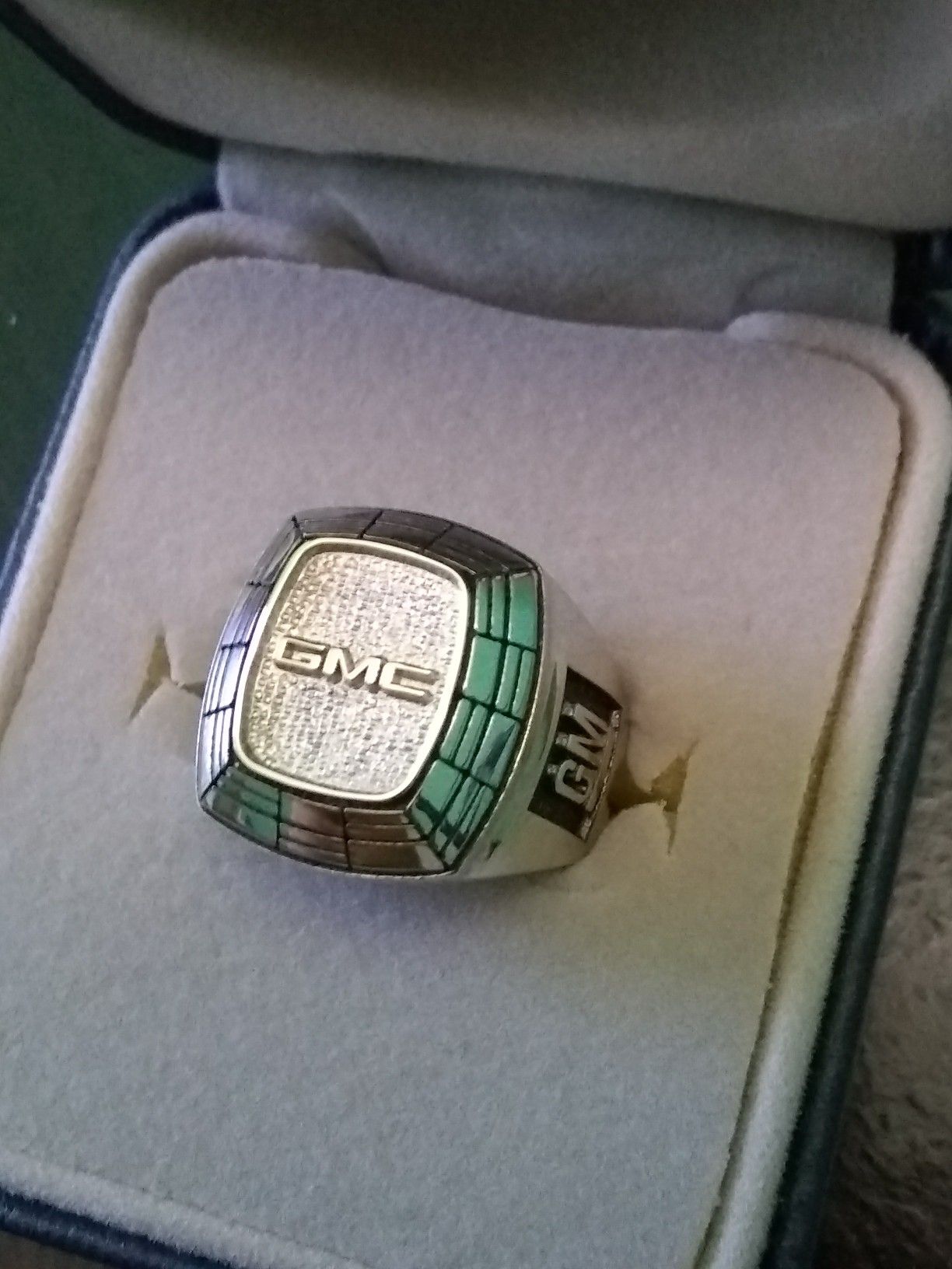 10K White Gold Men's Ring GMC Mark of Excellence Award Ring NEVER WORN ...