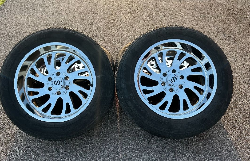 20X10 INCH STEEL OFF ROAD RIMS 6 LUG UNIVERSAL WITH 275/55R20LT TIRES ...