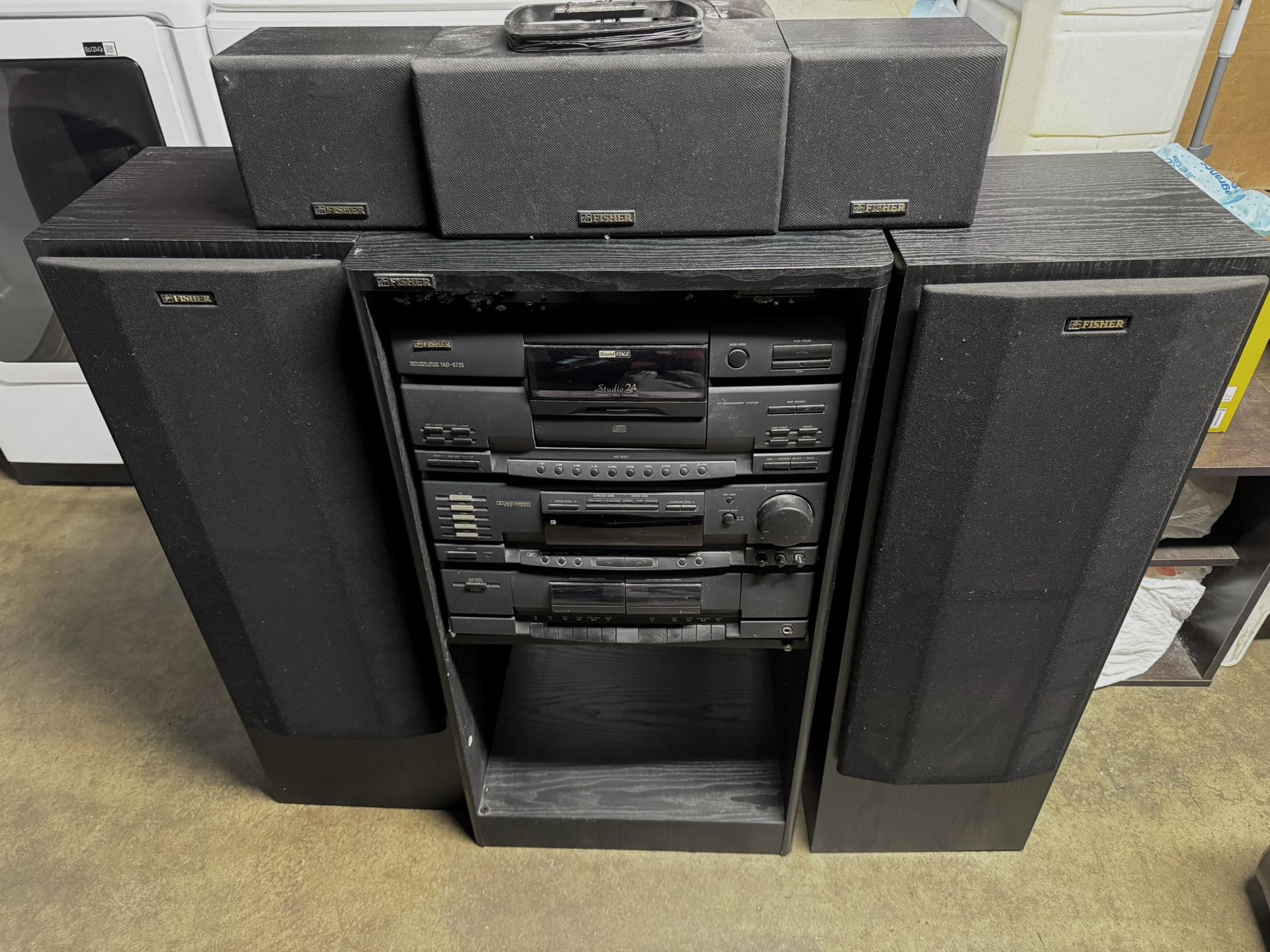 Fisher Home Stereo System - Retro Late 1990s Entertainment Sound System ...