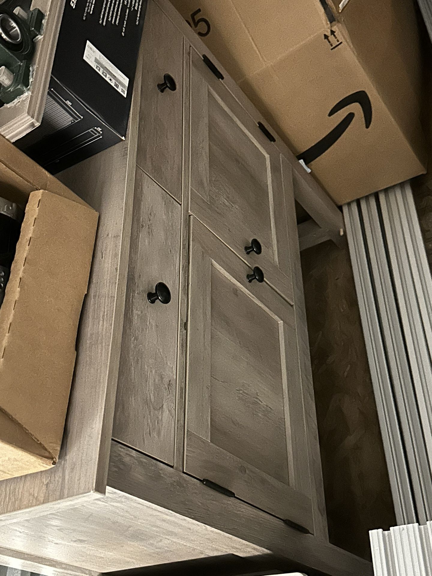 Console Table with Storage Cabinet (Partly Damaged)35 for Sale in New ...
