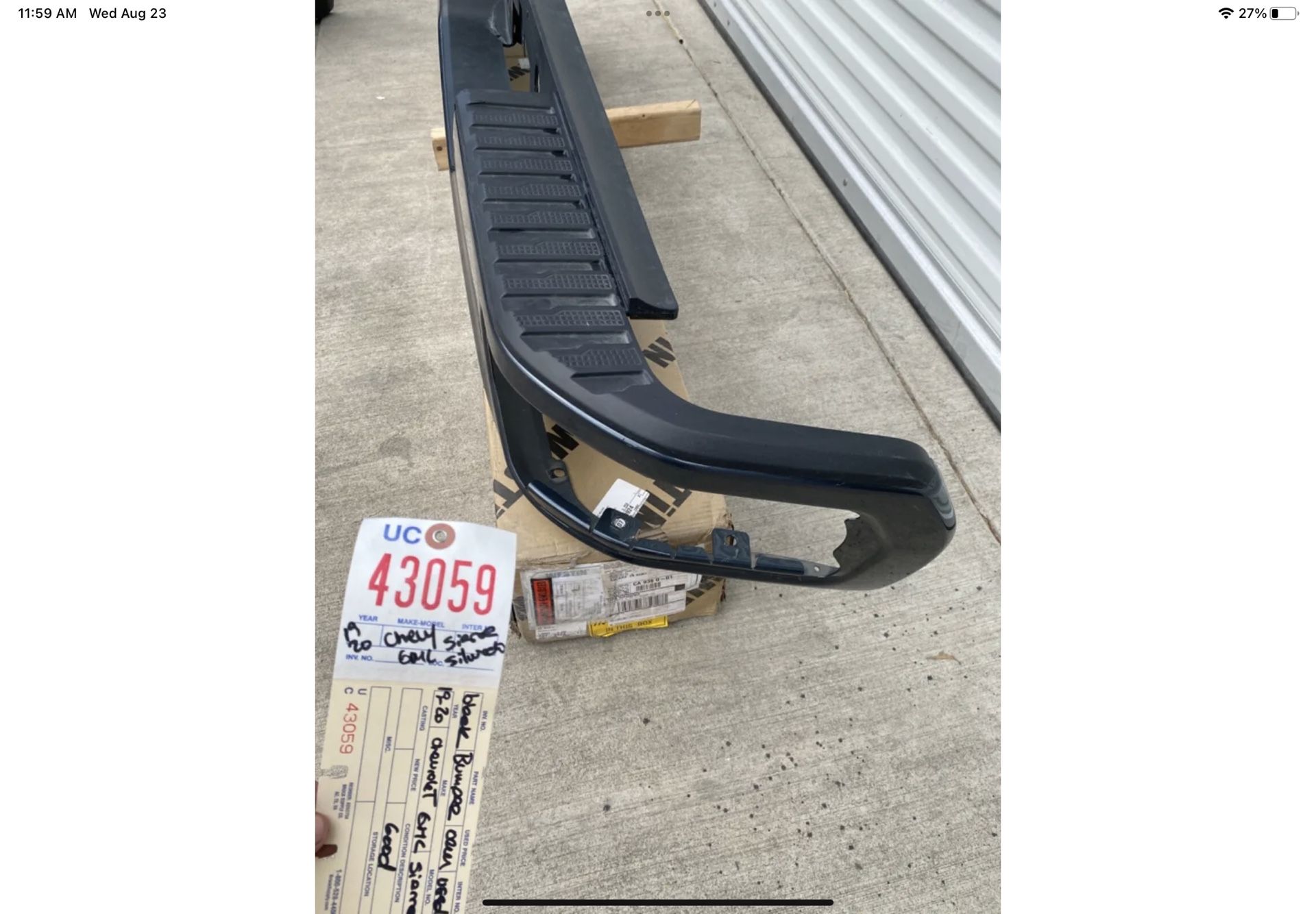 2019 2022 CHEVROLET SILVERADO SIERRA REAR BUMPER OEM for Sale in ...