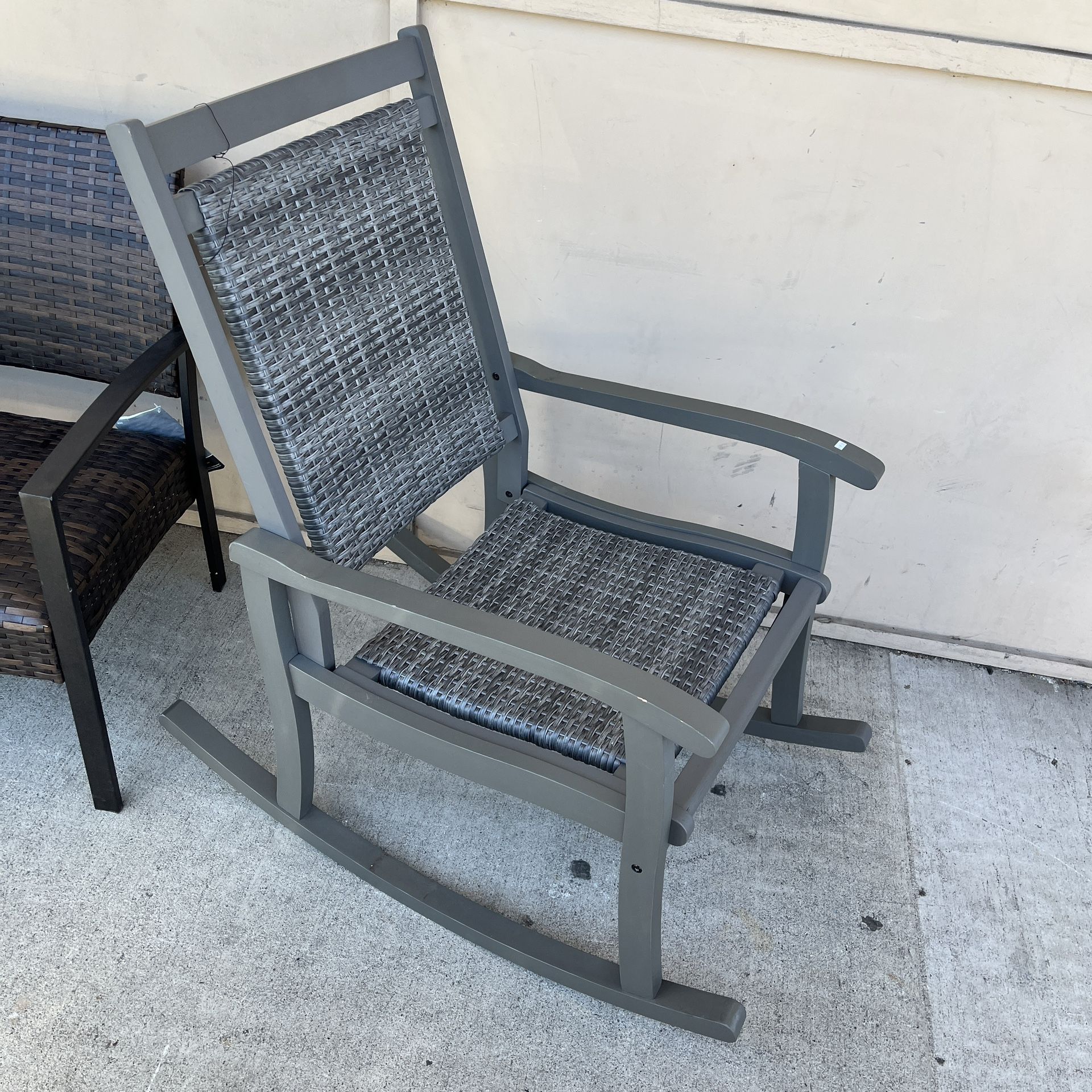 Porch Patio Furniture Grey Rocking Chair (in Store) for Sale in Tacoma ...