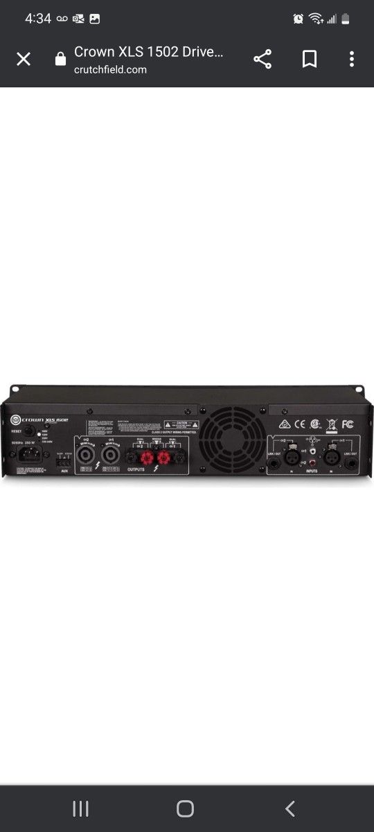 CROWN XLS 1502 AND 2002 AMPLIFIERS for Sale in Corona, CA - OfferUp