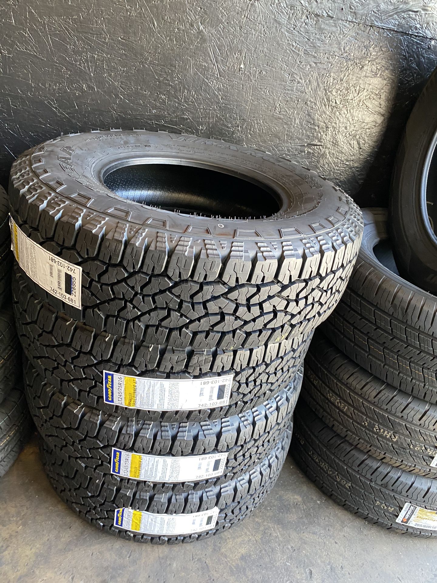 SET OF FOUR GOODYEAR WRANGLER LT 245/75/16 BRAND NEW $660 PRICE ...