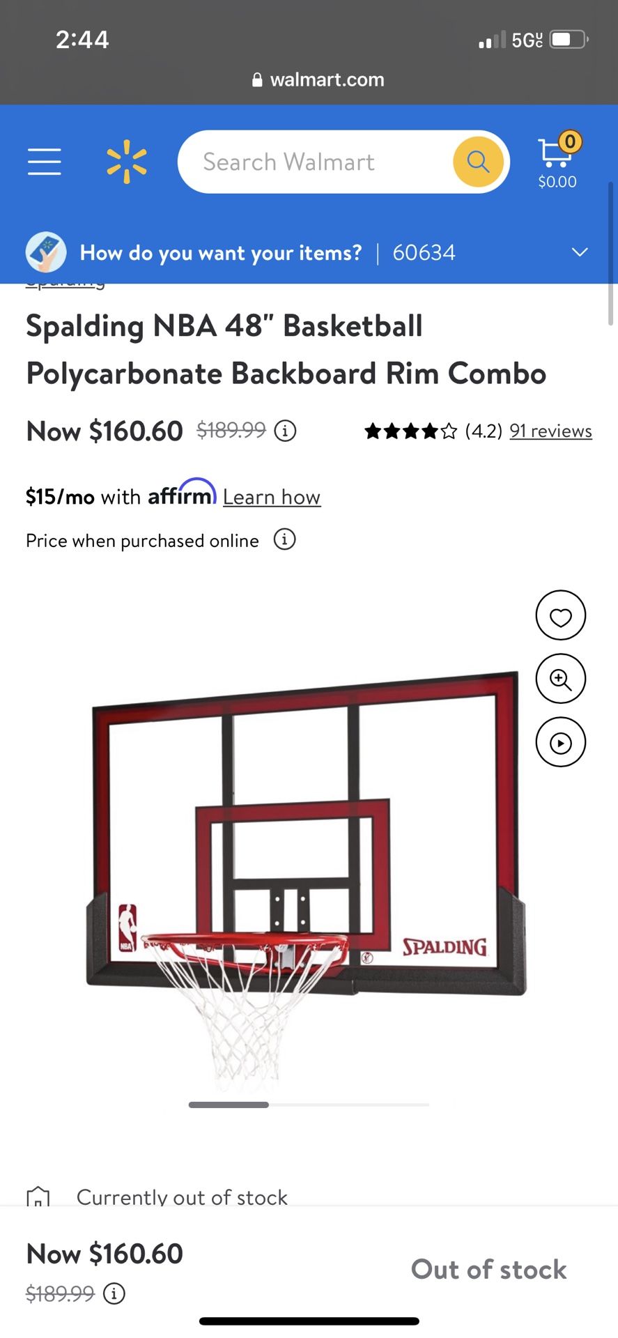 Spalding NBA 48" Basketball Polycarbonate Backboard Rim Combo for Sale in Calumet Park, IL - OfferUp