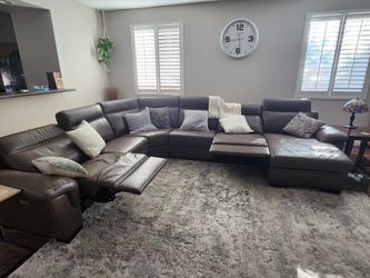 Julius leather sectional store