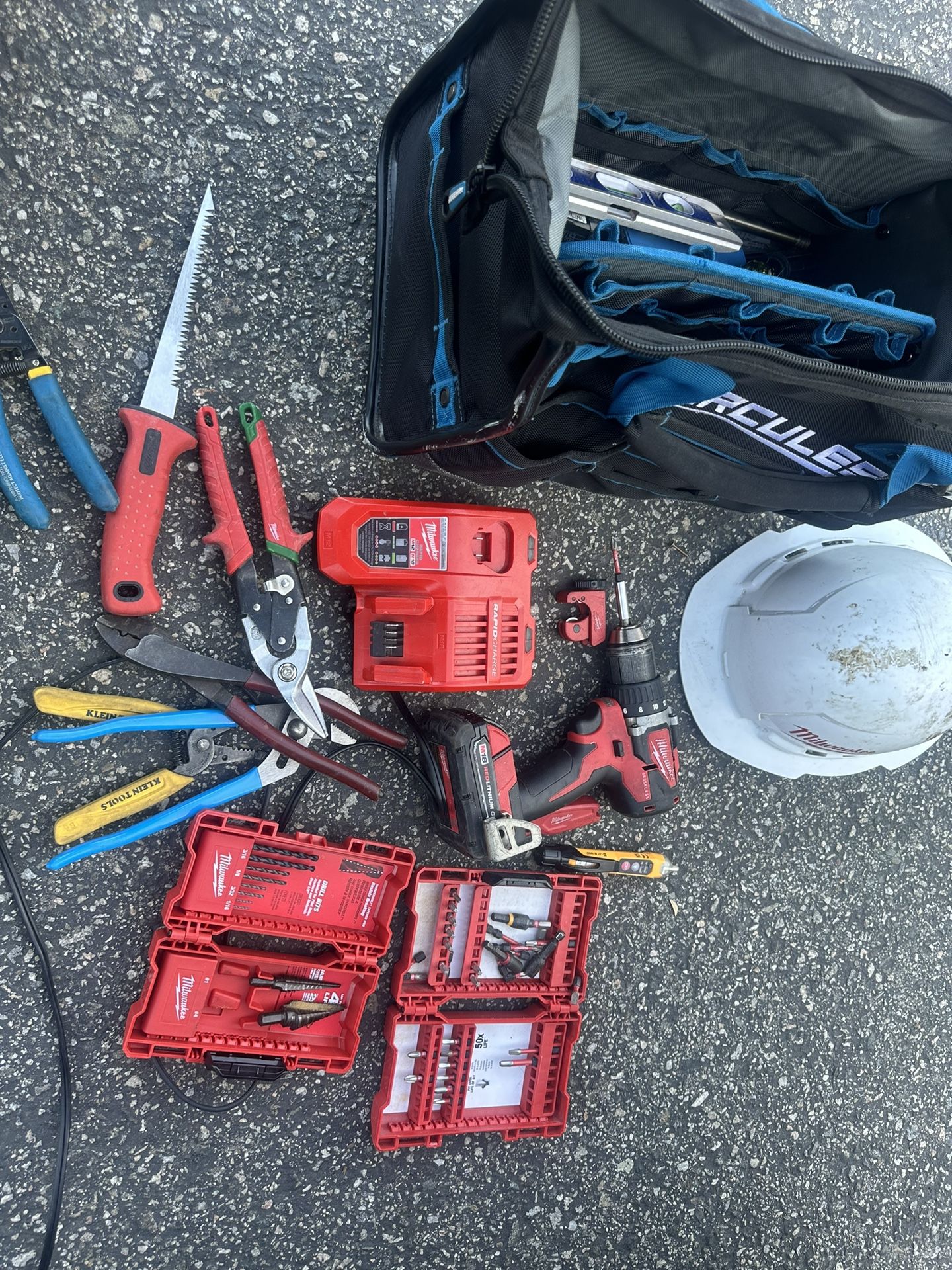 Milwaukee Drill, Battery And Charger With Other Random Tools for Sale ...