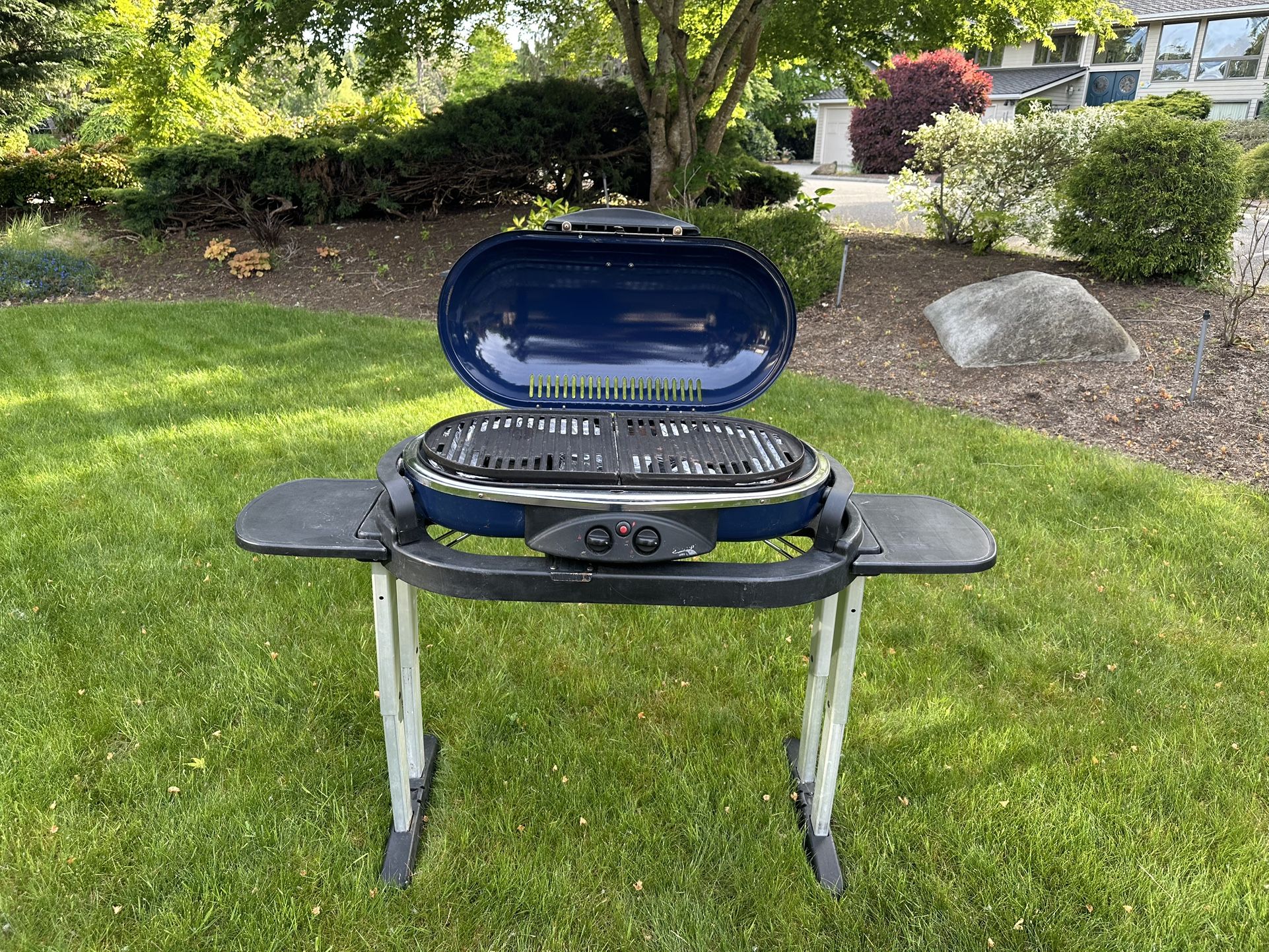 Coleman RoadTrip LX Grill with 2 Burners (20,000 BTU) with Stand, Side ...