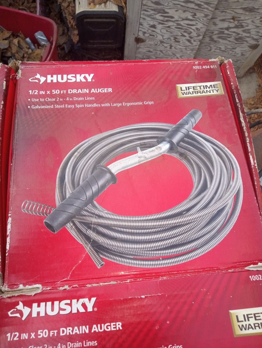 1/2 Inch By 50 Ft Husky Drain Auger for Sale in Riverside, CA - OfferUp
