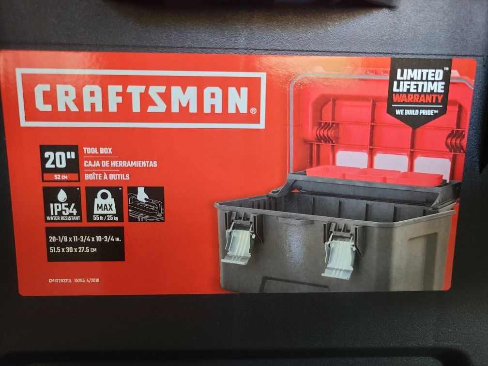 CRAFTSMAN Tool Box Tool Storage Lockable Red Black 20 Inch CMST20320L Waterproof for Sale in Chandler AZ OfferUp