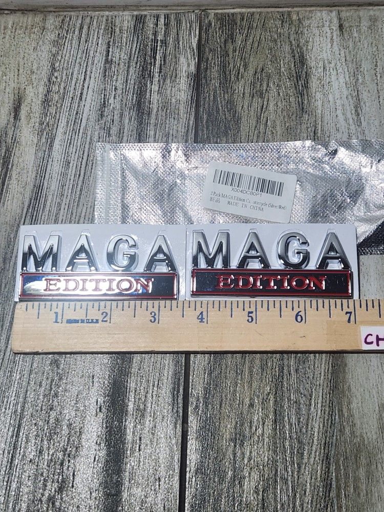 2 Pack MAGA Edition Car Emblem Funny Metal Badge Decal Truck ...