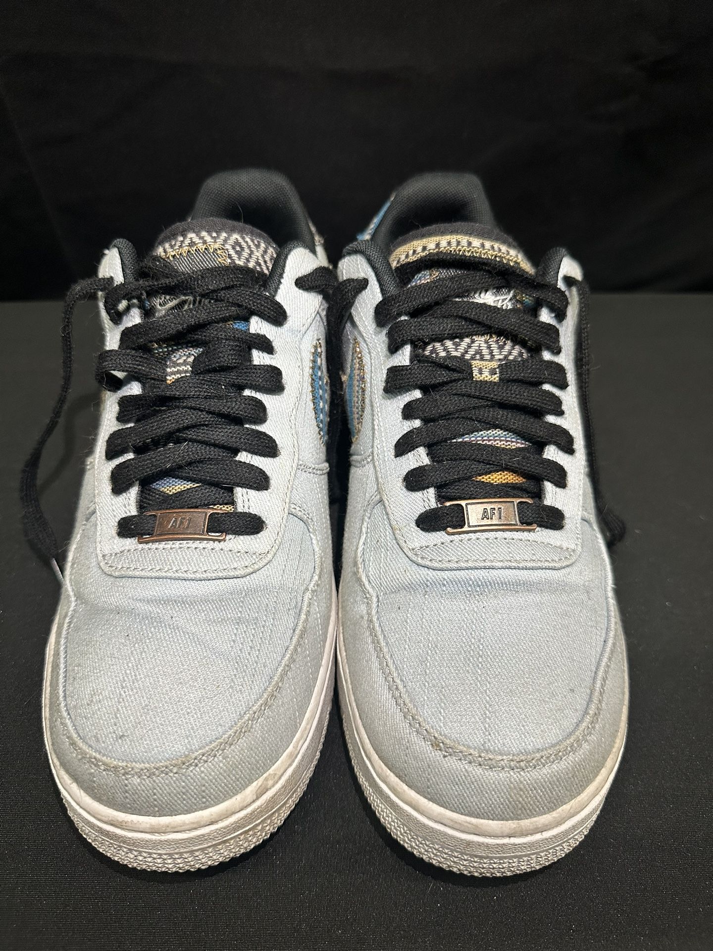 Nike Wmns Air Force 1 ‘07 Light Armoury Blue Denim Sneakers Size 9.5 ...