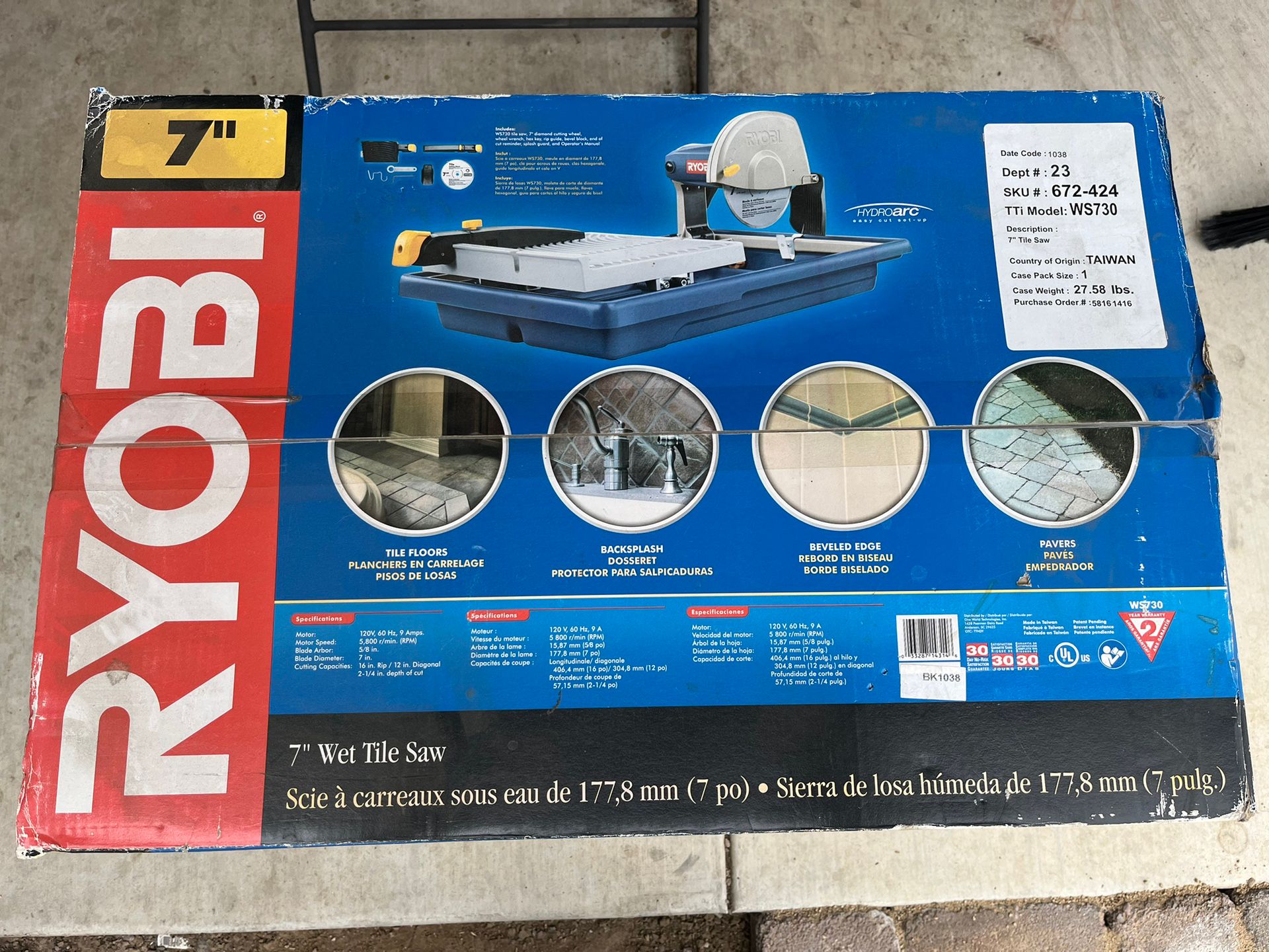 Ryobi 7 Inch Wet Tile Saw (never Used) for Sale in Santa Ana, CA - OfferUp