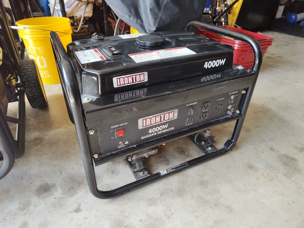 IRONTON 4,000 WATT GAS GENERATOR. for Sale in Houston, TX - OfferUp