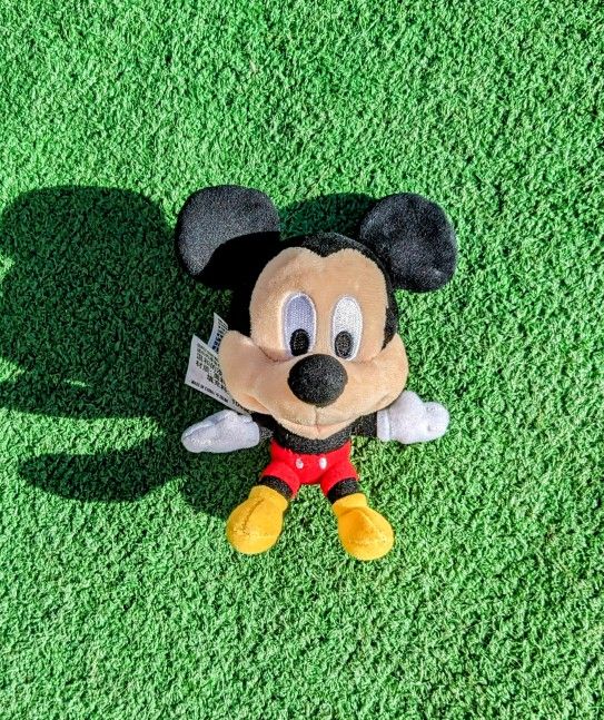 Disney Parks Cute Big Head Small Body 5" Mickey Mouse Soft Plush Toy ...