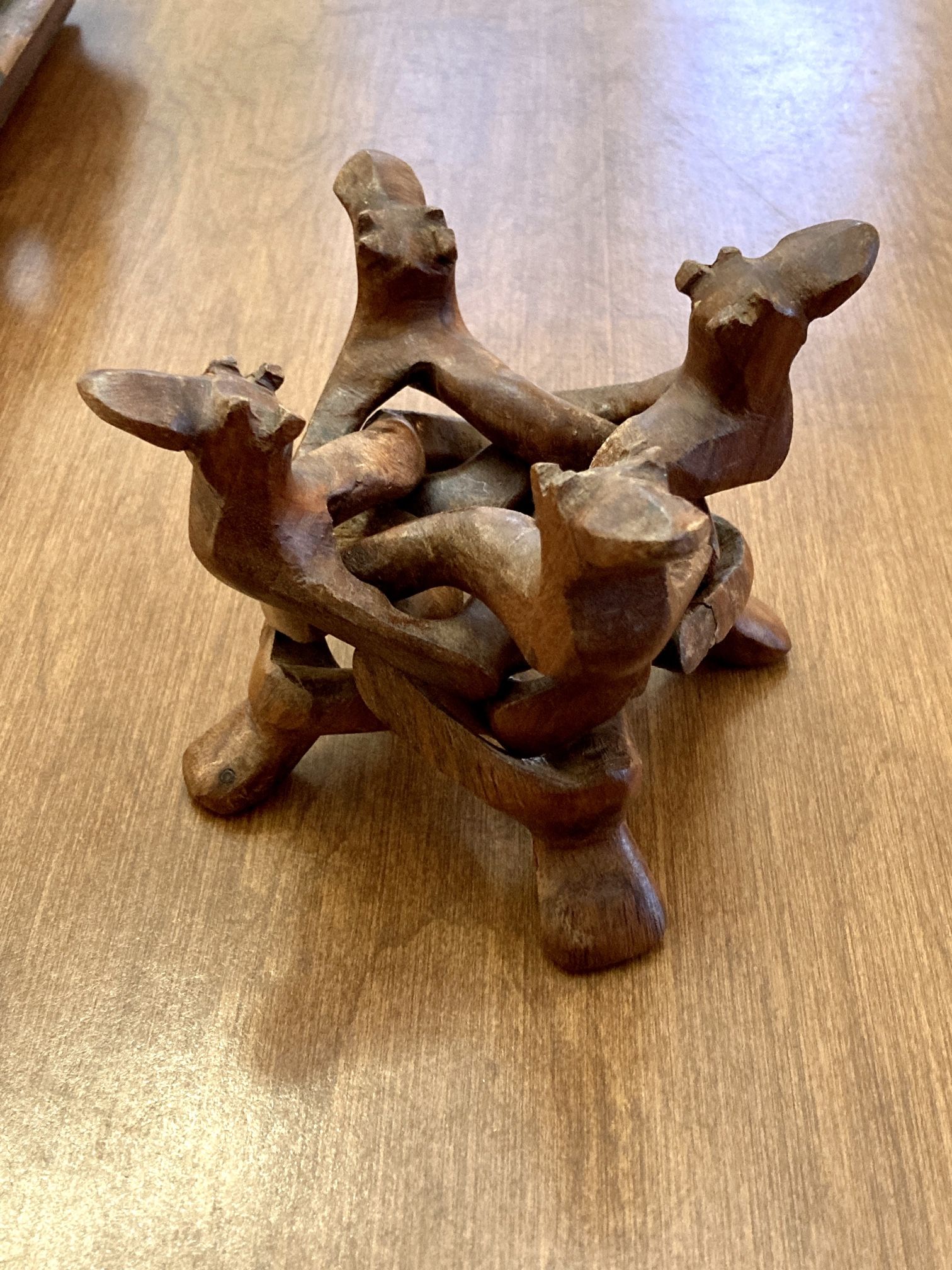 Wood Stand Plant Crystals Gems Carved Interlocking for Sale in Tacoma ...