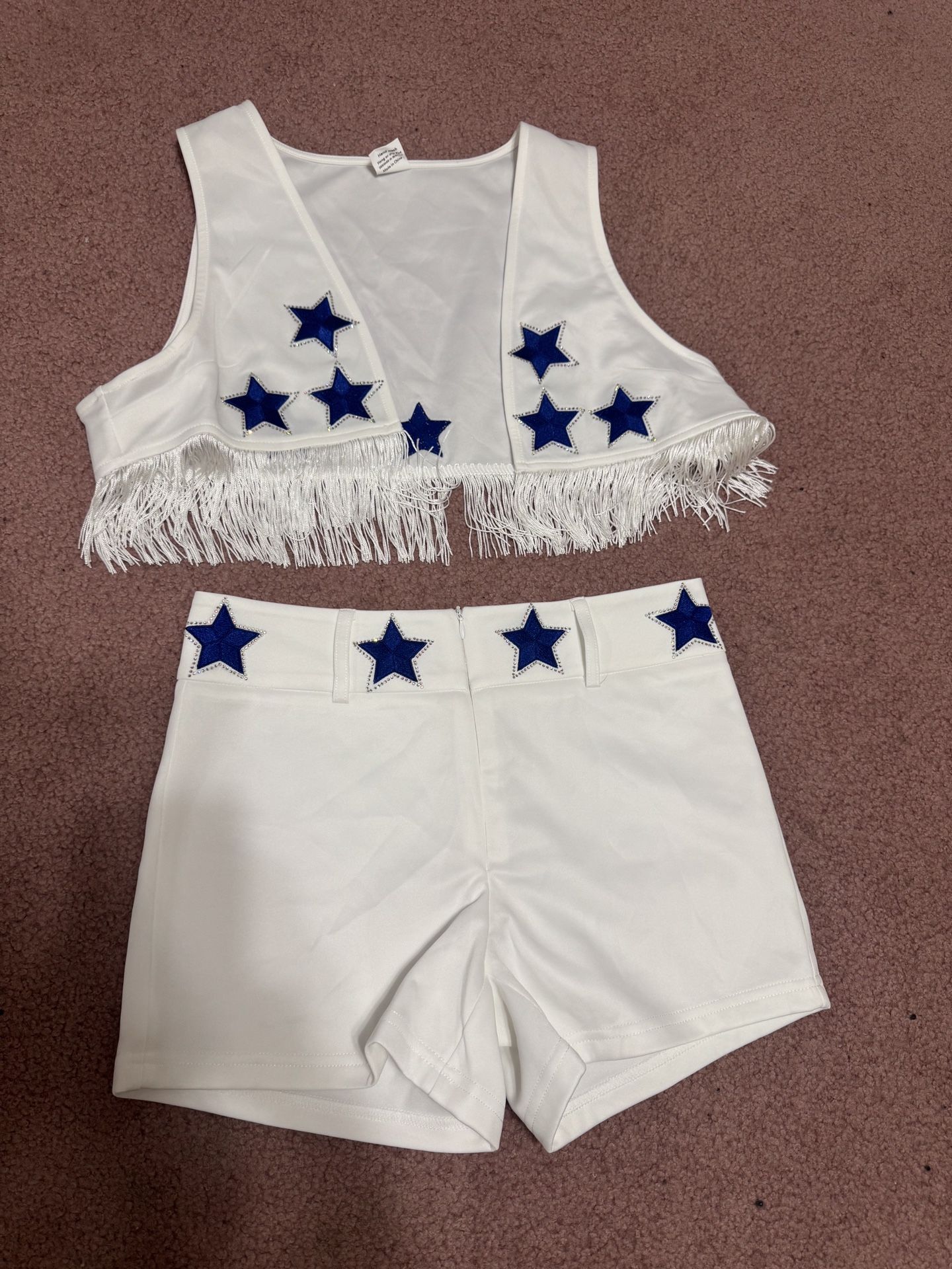 New large Dallas cowboys cheerleader costume outfit vest shorts western ...
