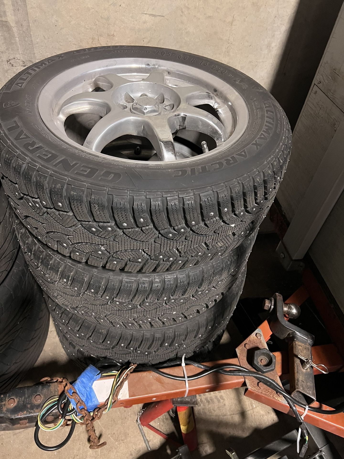 Studded Tires With Rims Like New 205/60 R16 for Sale in Portland, OR ...