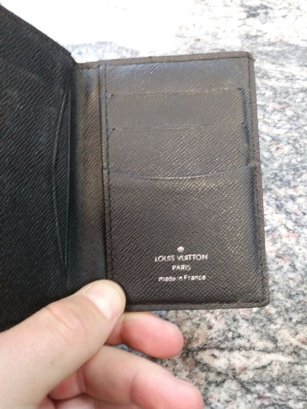 Louis Vuitton Mens Black Checkered Wallet | semashow.com