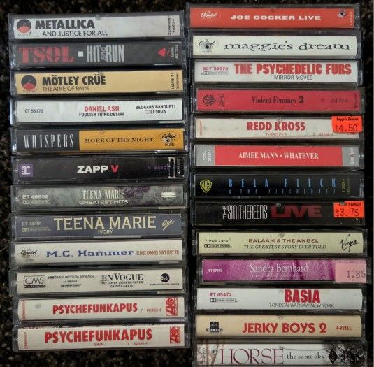 25 Cassette Tapes, from the 80s and 90s for Sale in West Hollywood, CA ...
